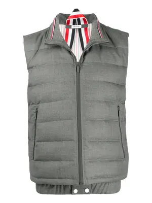 Thom Browne Super 120s Down-filled Ski Vest - Grey
