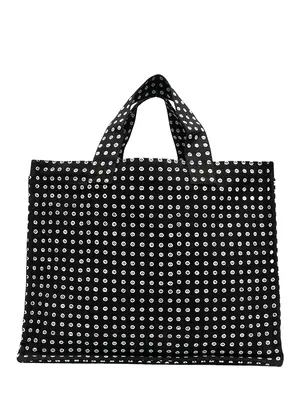 10 CORSO COMO Polka Dot Print Tote Bag - Black