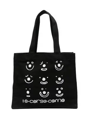 10 CORSO COMO Graphic Print Mini Tote Bag - Black