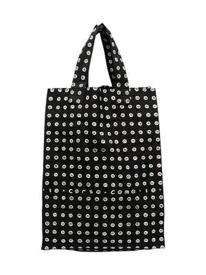 10 CORSO COMO Graphic Print Cotton Tote - Black