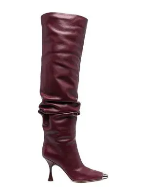 SERGIO ROSSI Sr Twenty Metal Cuissard Boots - Red