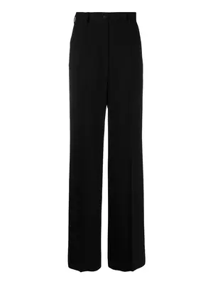 Dolce & Gabbana High-waisted Wide-leg Trousers - Black