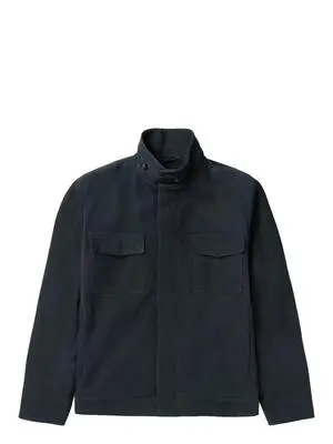 Loro Piana Traveller Biker Nubuck Jacket - Blue