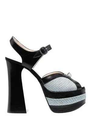 Philosophy Di Lorenzo Serafini Colour-block Platform Sandals - Black