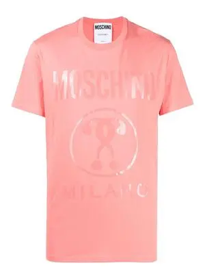 Moschino Logo-print Cotton T-shirt - Pink