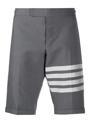 Thom Browne 4-bar Plain Weave Suiting Shorts - Grey
