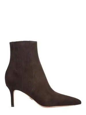 Veronica Beard Lisa Suede Ankle Booties - Espresso