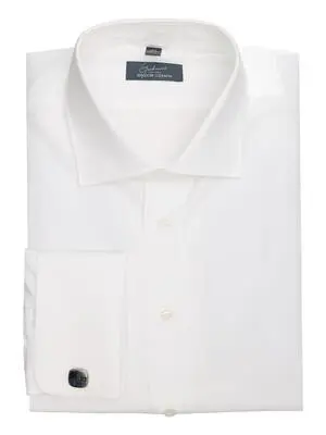 Bergdorf Goodman Solid Poplin Sport Shirt - White