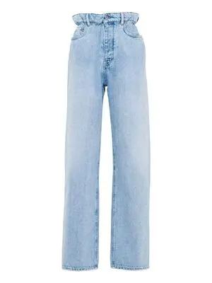 Miu Miu High-waisted Straight-leg Jeans - Blue