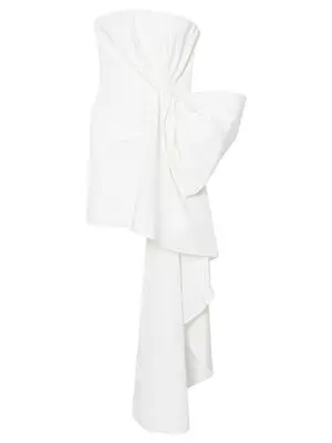 Carolina Herrera Bow-detail Silk Minidress - White