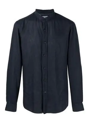 Brunello Cucinelli Mandarin Collar Shirt - Blue