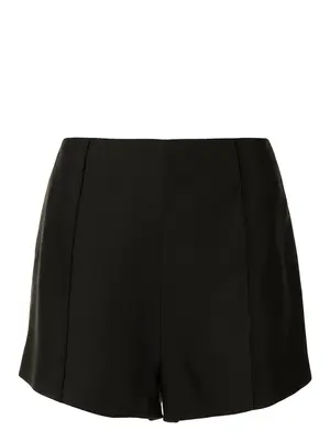 MACGRAW Poet Pleat-detail Shorts - Black