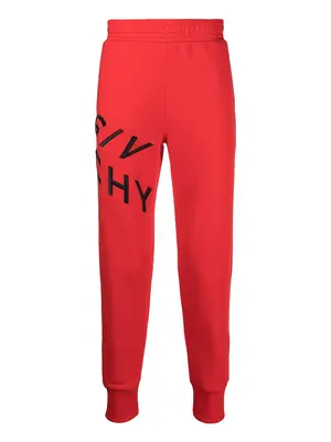 Givenchy Embroidered-logo Track Pants - Red