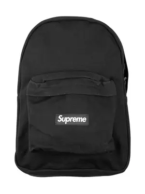 Supreme Logo Canvas Backpack - Black