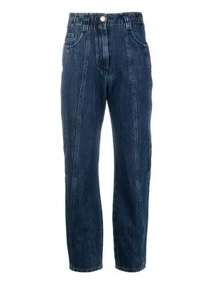 Alberta Ferretti High-rise Straight Jeans - Blue