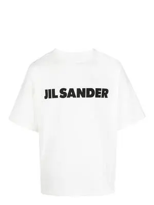 JIL SANDER Logo Print Short Sleeve T-shirt - White
