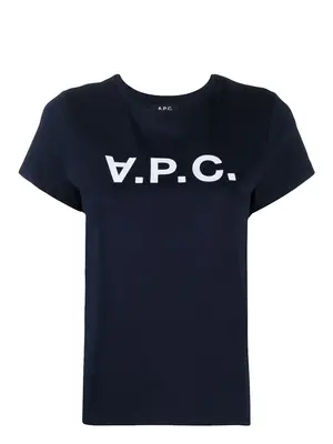 A.p.c. Logo-print T-shirt - Blue