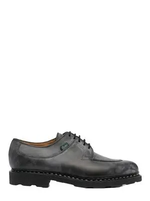 Paraboot Distressed Leather Lace-up Shoes - Black