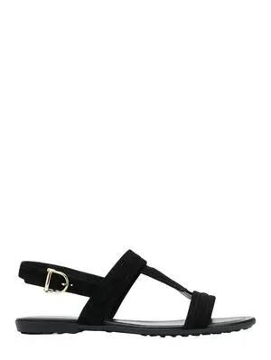 TOD'S Low Heel Slingback Sandals - Black