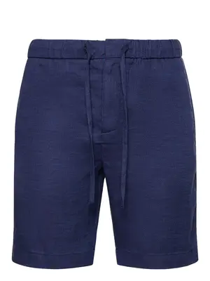 Frescobol Carioca FRESCOBOL CARIOCA Felipe Linen & Cotton Shorts Navy
