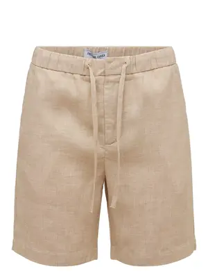 Frescobol Carioca FRESCOBOL CARIOCA Felipe Linen & Cotton Shorts Sand
