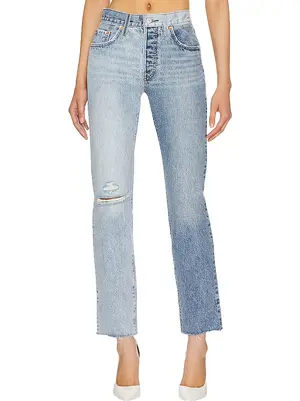 LEVI'S LEVI'S 501 Straight In Denim-Medium. Two Tone Indigo