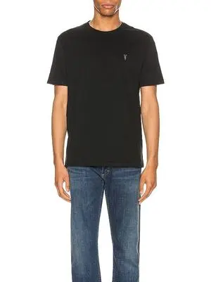 ALLSAINTS Brace Tonic Crew Tee In Black - Jet Black