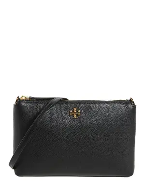 Tory Burch Mercer Pebbled Wallet Crossbody - Black