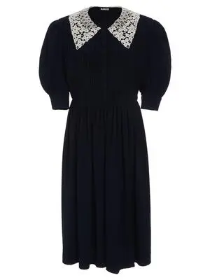 Miu Miu Lace Collar Dress - Black