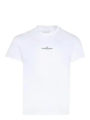 MAISON MARGIELA Distorted Logo Tee And Embroidery - White