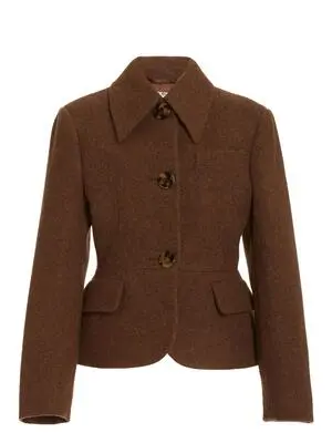 Miu Miu Single-breasted Wool Blazer - Neutral