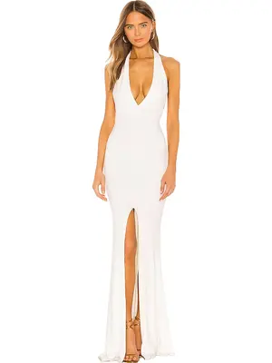 NOOKIE Illegal Halter Gown - White