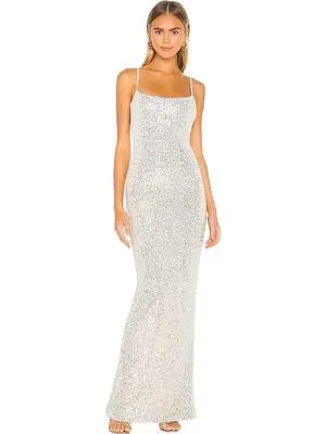 NOOKIE Lovers Nothings Sequin Gown - Silver