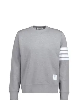 Thom Browne 4-bar Cotton Sweatshirt - Grey
