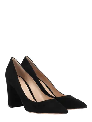 GIANVITO ROSSI Piper 85 Suede Pumps - Black