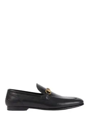 Gucci Jordaan Leather Loafers - Black