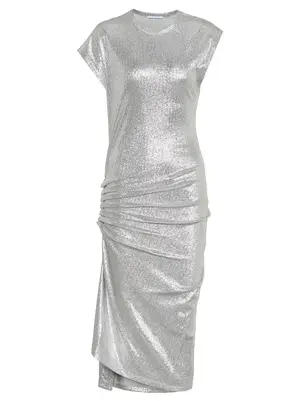 Rabanne Metallic Jersey Dress - Silver