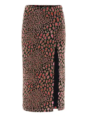 CAROLINE CONSTAS Caroline Constas Leo Velvet Midi Skirt