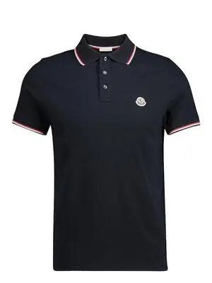 Moncler Moncler Short-sleeved Polo Shirt With Logo Blue