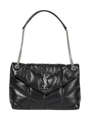 Saint Laurent Puffer Medium Leather Shoulder Bag - Black