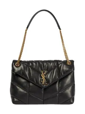 Saint Laurent Puffer Medium Leather Shoulder Bag - Black