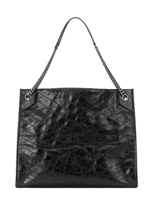 Saint Laurent Niki Large Leather Tote - Black