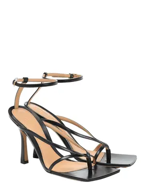 Bottega Veneta Stretch Leather Sandals - Black