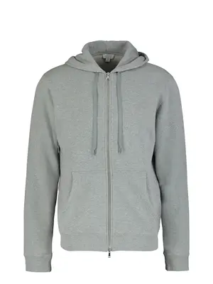 Sunspel Cotton-jersey Hooded Sweatshirt - Grey