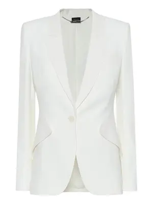 Alexander McQueen Crêpe Blazer - White