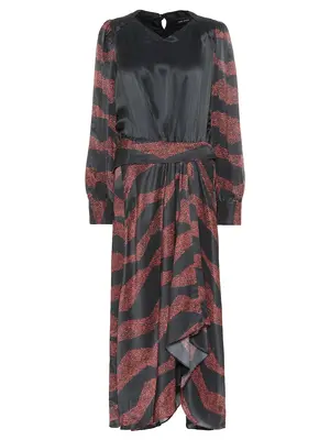 Isabel Marant Romina Printed Midi Dress - Black