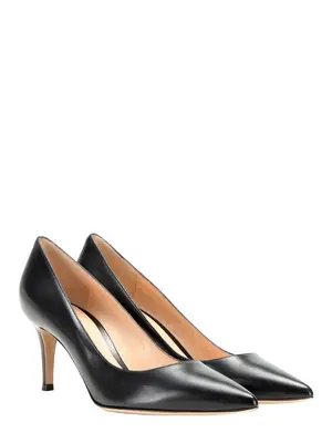 GIANVITO ROSSI 70 Leather Pumps - Black