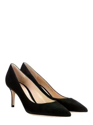 GIANVITO ROSSI 70 Suede Pumps - Black