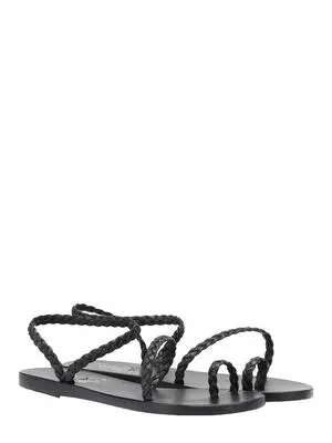 ANCIENT GREEK SANDALS Eleftheria Leather Sandals - Black