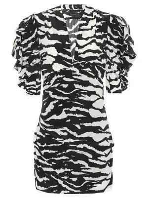 Isabel Marant Étoile Farah Animal-print Minidress - Black